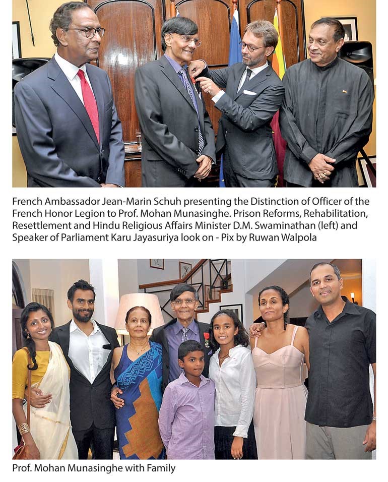 Mohan Munasinghe receives Legion of Honour | Thuppahi's Blog